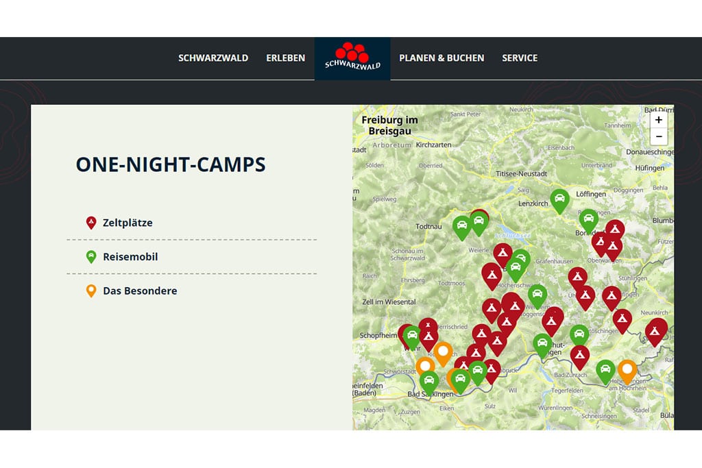Schwarzwald: One-Night-Camps - CampingImpulse